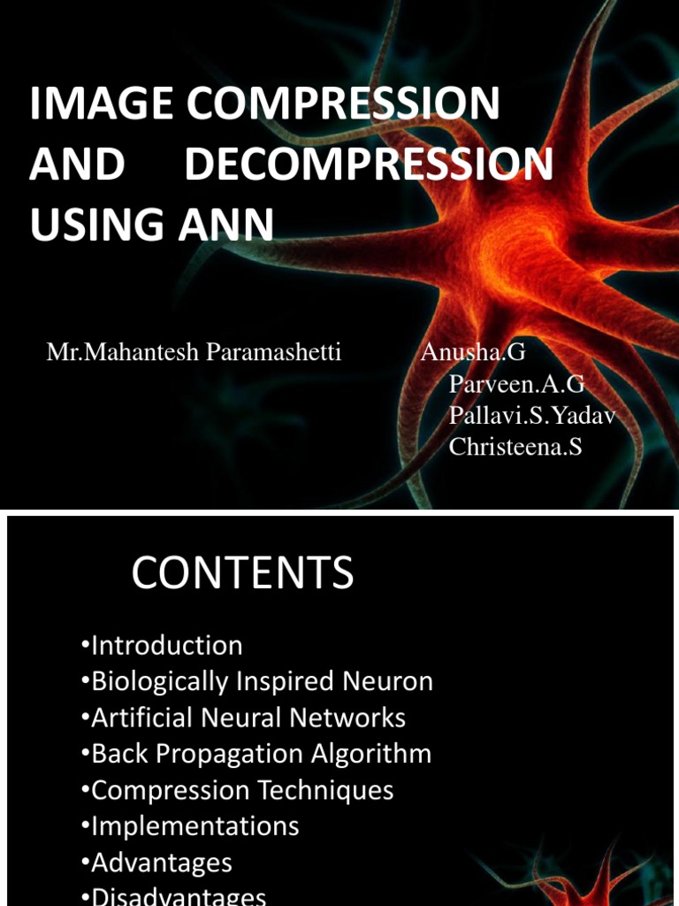 Image Compression and Decompression Using Ann | PDF | Data Compression | Artificial Neural Network