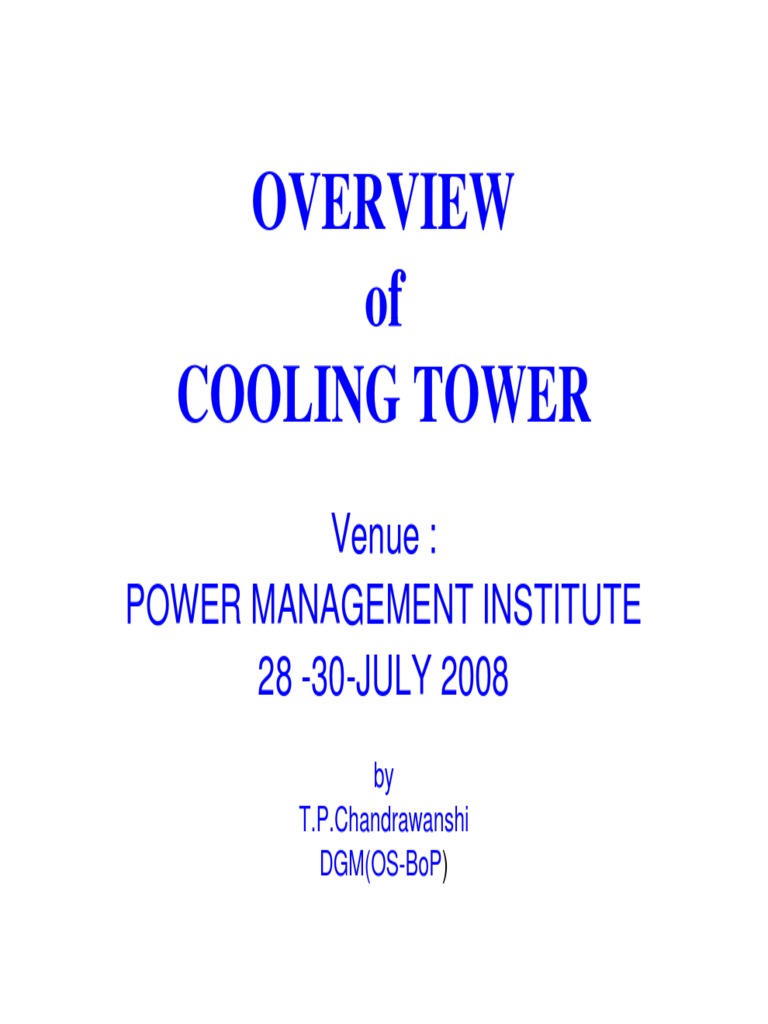 Overview of Cooling Tower PDF | PDF | Drop (Liquid) | Heat Transfer