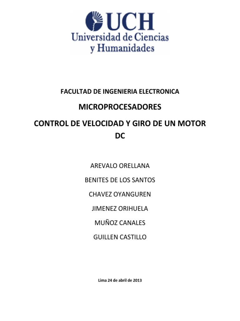 Informe Final Motor-Micro | PDF | Resistor | Microcontrolador
