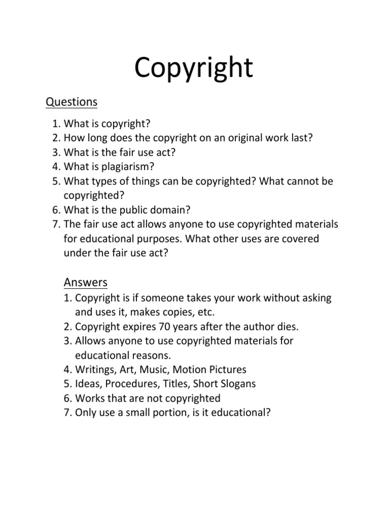 Understanding Copyright Basics | PDF