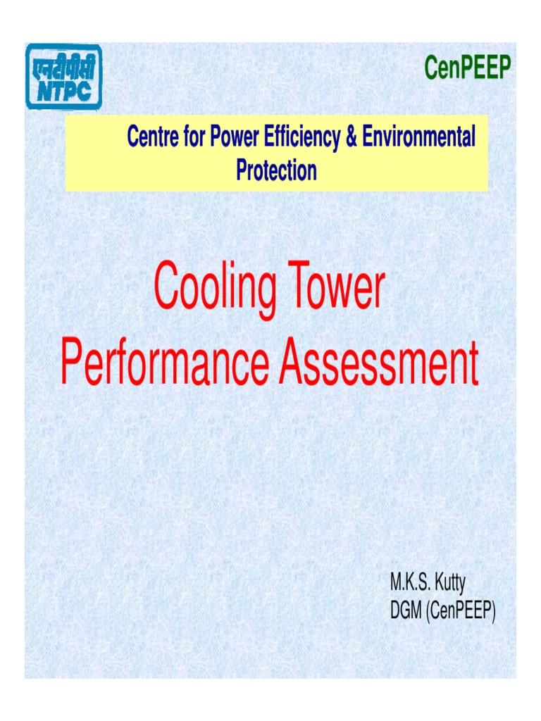CenPEEP Cooling Tower Performance Assessment | PDF | Mechanical Fan ...