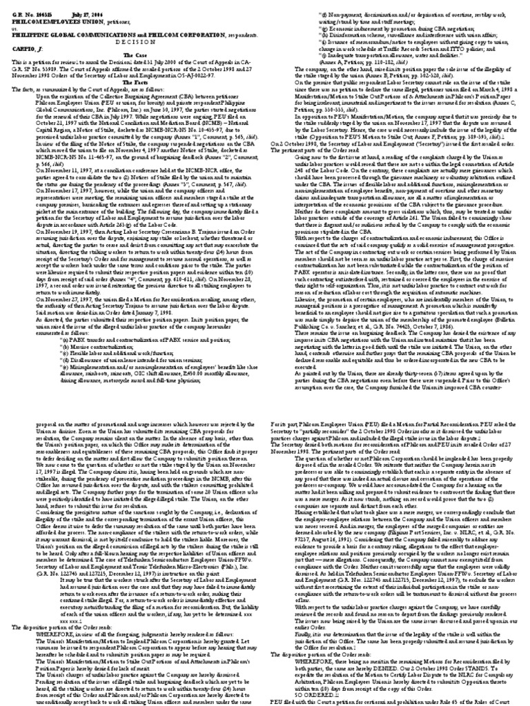 Unfair Labor Practice Cases | PDF | Strike Action | Unfair Labor Practice