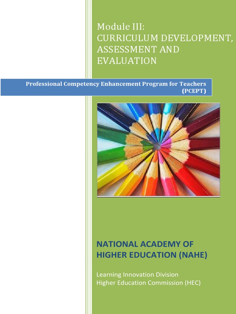 Curriculum Development, Assessment and Evaluation.pdf | Curriculum ...