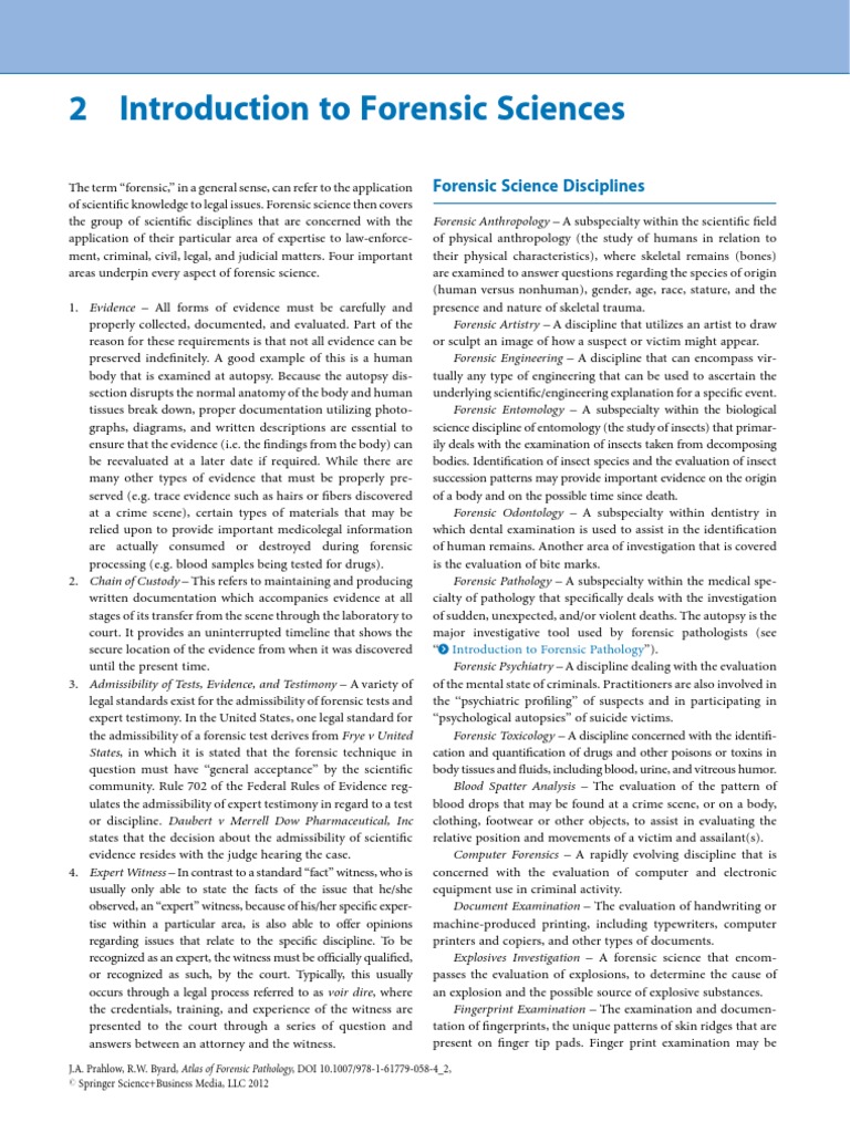 2 Introduction To Forensic Sciences | PDF | Forensic Science | Autopsy
