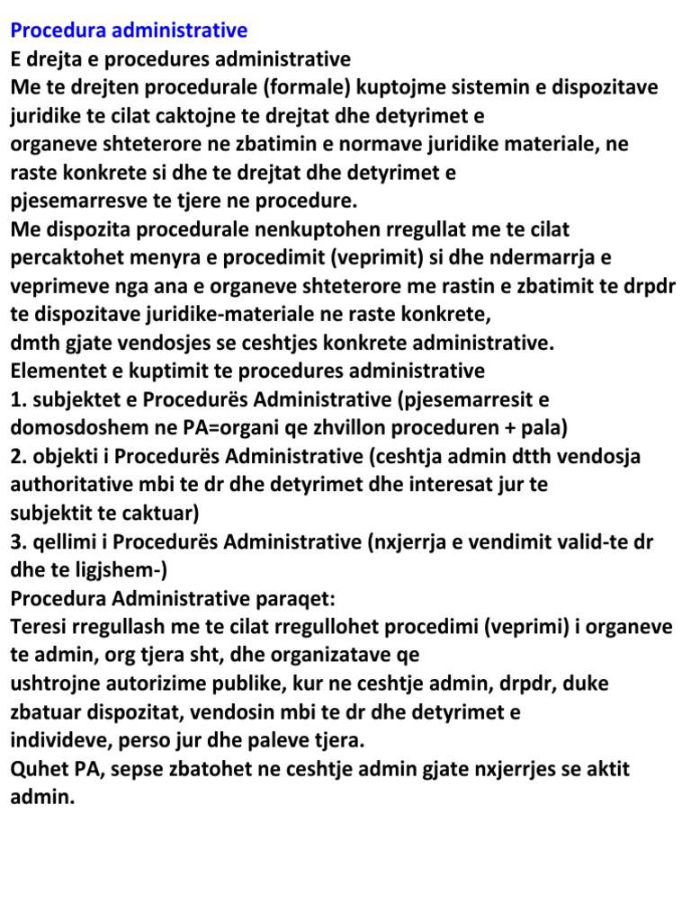 Procedura Administrative PDF | PDF