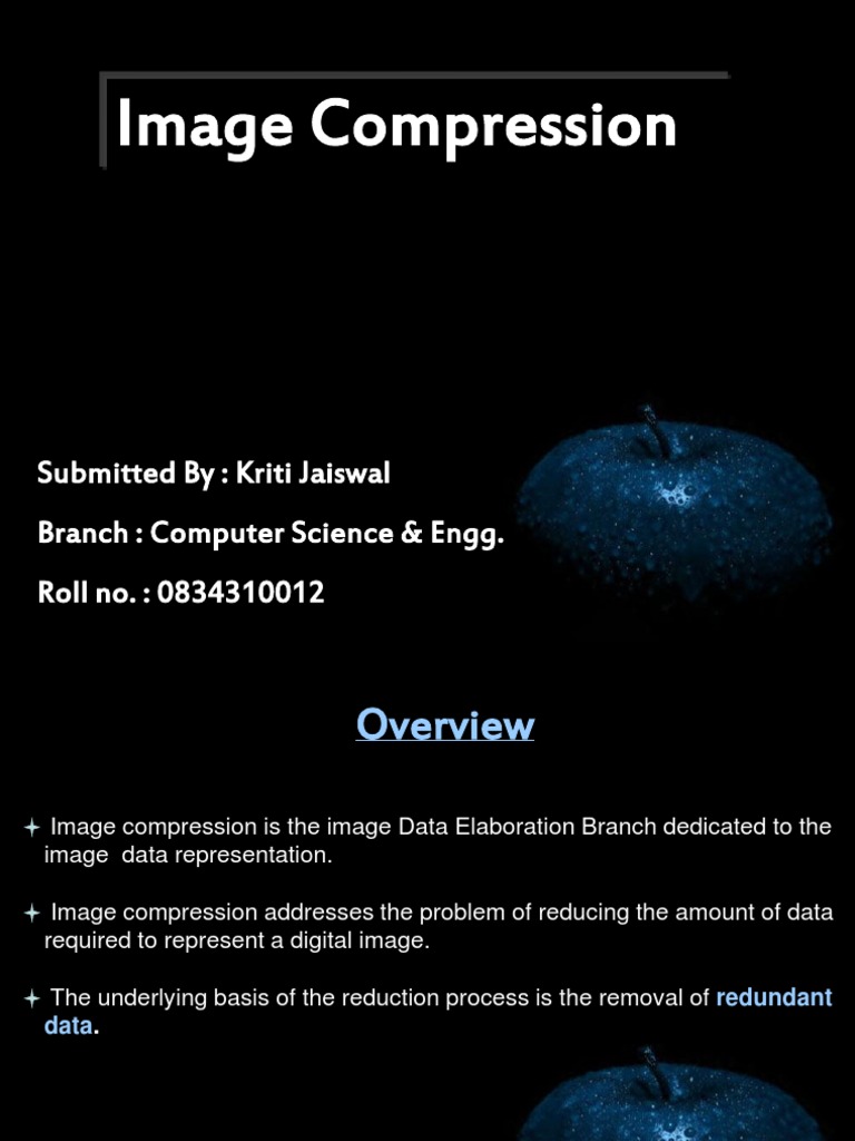Image Compression I Ppt Data Compression File Format