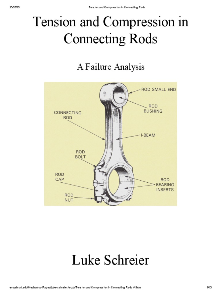 Tension and Compression in Connecting Rods PDF | PDF | Internal ...