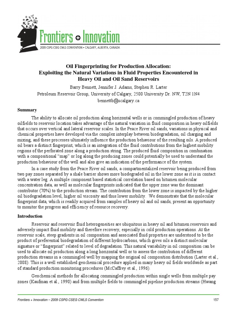 Oil Fingerprinting For Production Allocation PDF | PDF | Petroleum ...