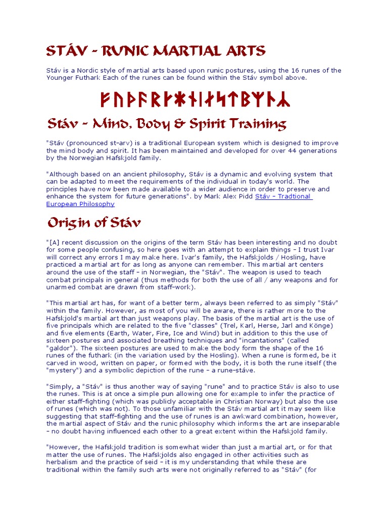 Stav | PDF | Runes | Relaxation (Psychology)