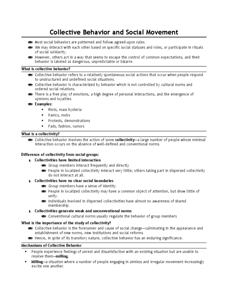 Collective Behavior and Social Movement | PDF | Social Movements | Norm ...