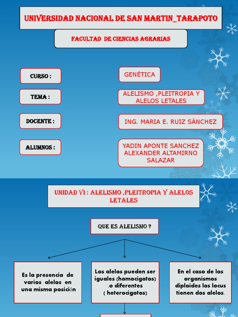 Alelismo, Pleitropia y Alelos Letales | PDF | Dominancia (Genética) | Alelo