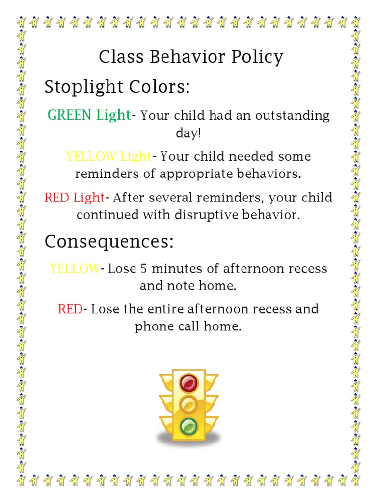 Class Behavior Policy | PDF | Language Arts & Discipline | Wellness