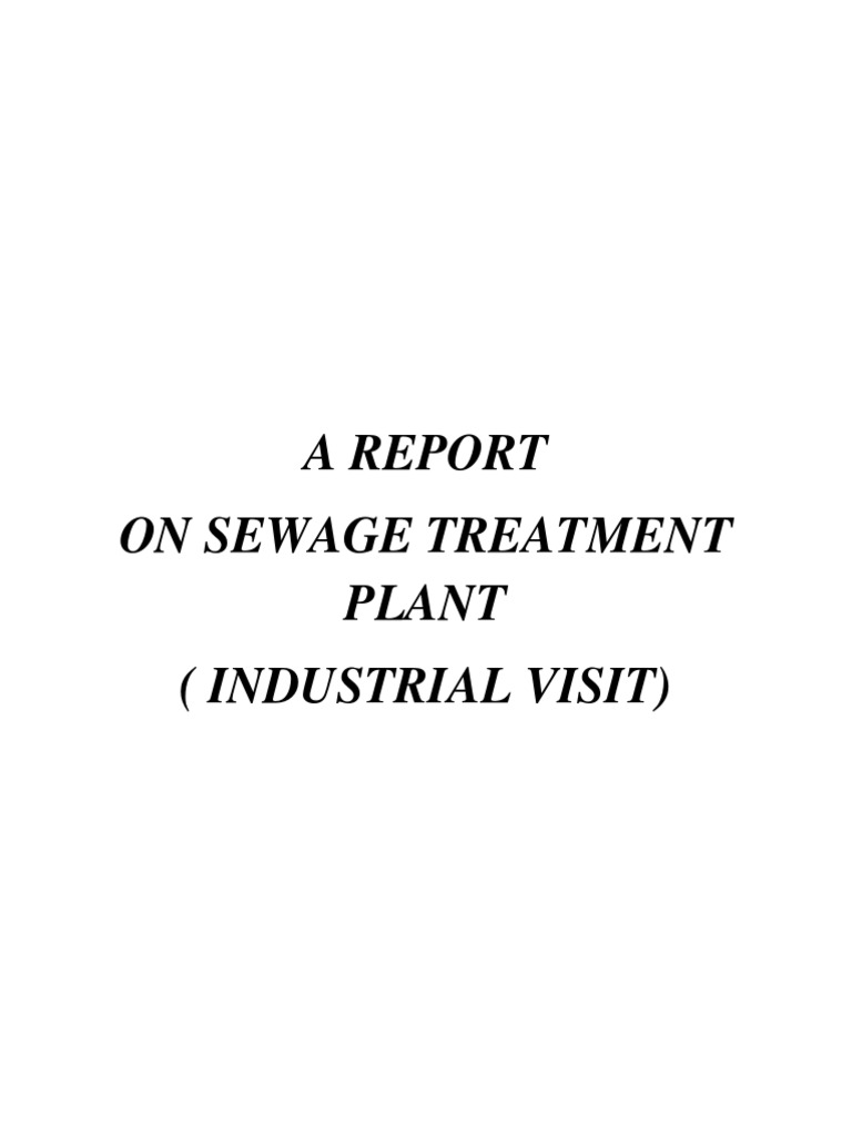 Report OF Sewage Treatment Plant | PDF | Sewage Treatment ...