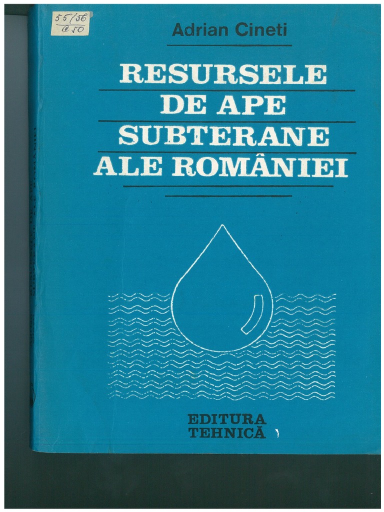 Adrian Cineti - Resurse de Ape Subterane Ale Romaniei 1990 (Pag 1-23) | PDF
