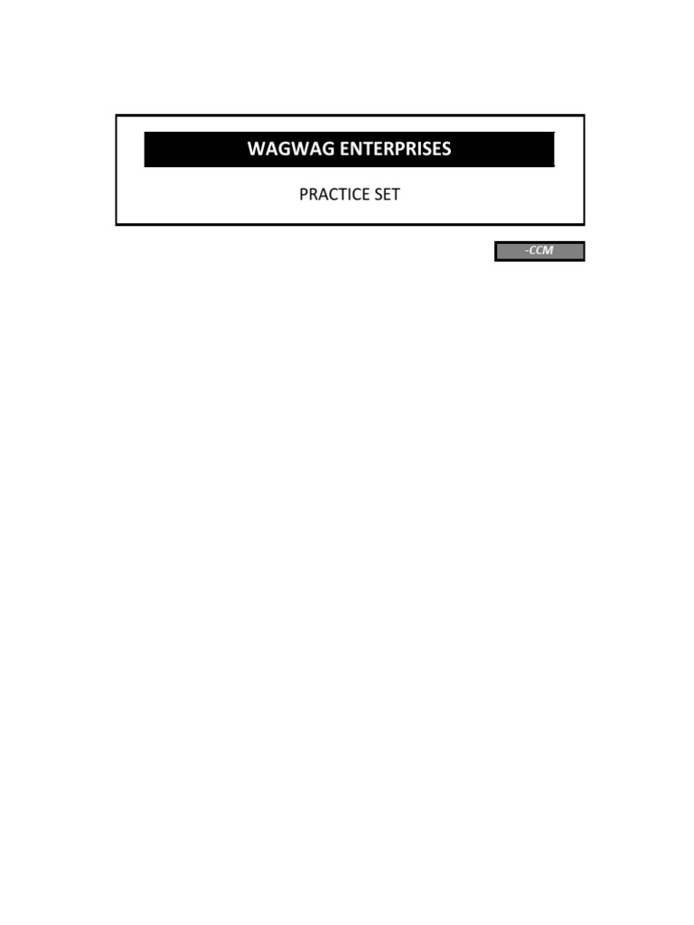 Wagwag Enterprises | PDF | Debits And Credits | Expense