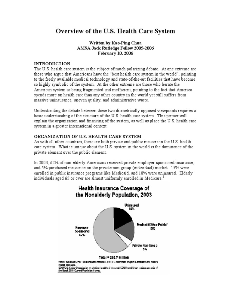 Healthcare System Overview | PDF