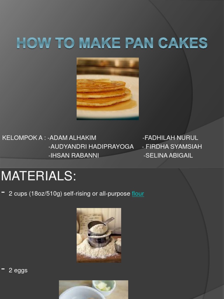 How To Make Pan Cakes | PDF | Pancake | Butter