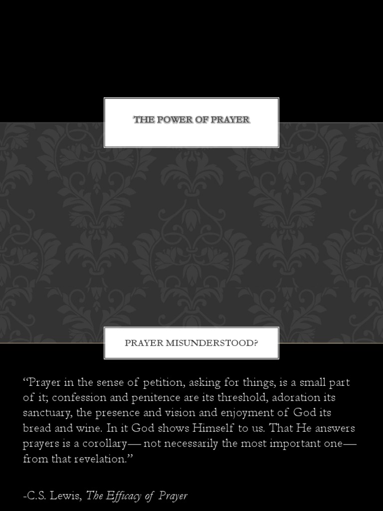 The Power of Prayer | PDF | Prayer | God