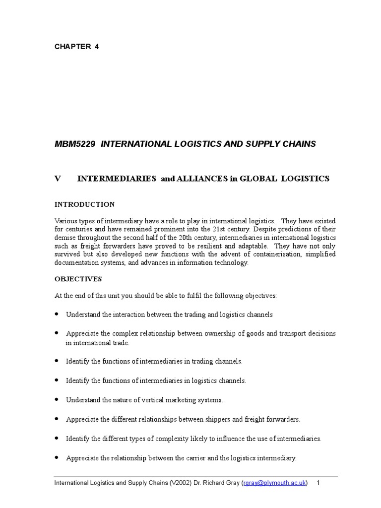 Chapter 4 | PDF | Logistics | Supply Chain Management