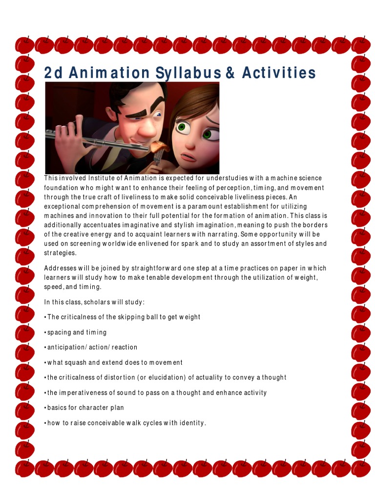 2D Animation Course Syllabus & Overview | PDF | Adobe Flash | Drawing
