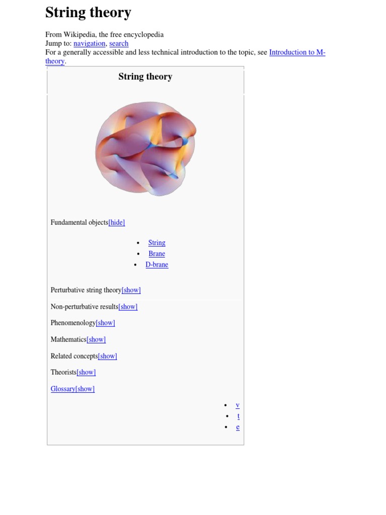 String Theory | PDF | String Theory | Astronomical Hypotheses