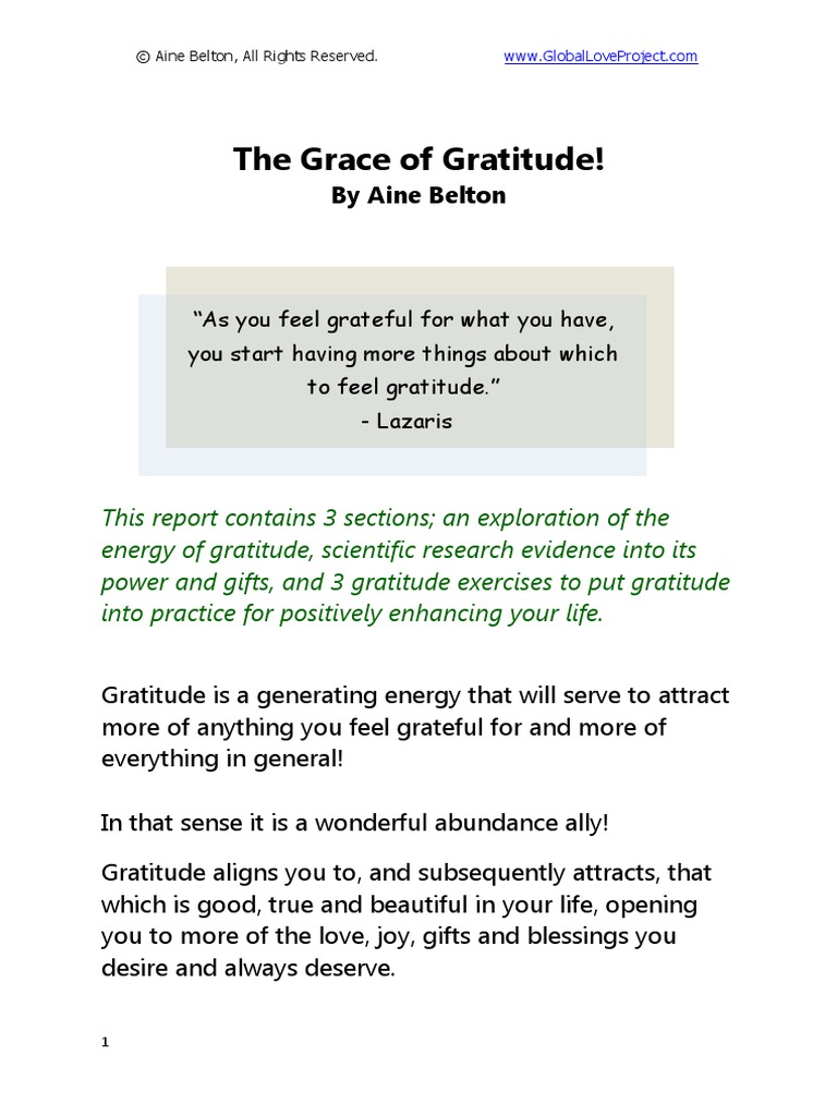 Gratitude.pdf | Gratitude | Clinical Psychology