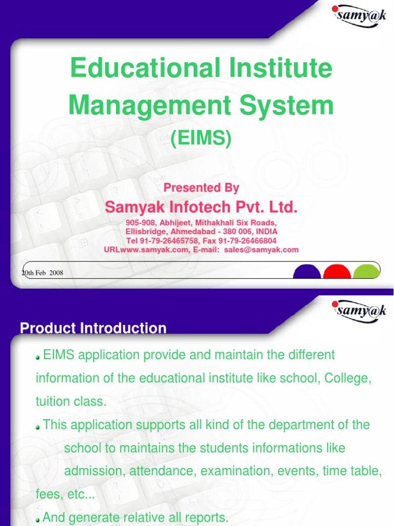 Educational Institute Management System: (EIMS) | PDF | Test ...