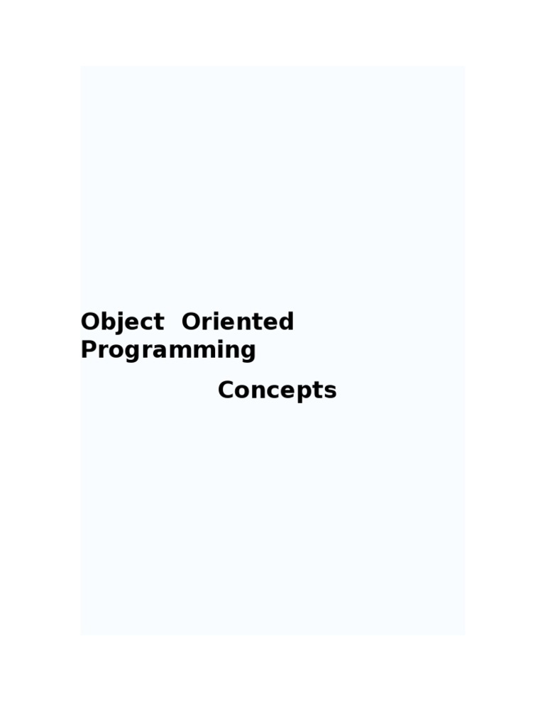 Object Oriented Programming Pdf Inheritance Object Oriented Programming Object Oriented