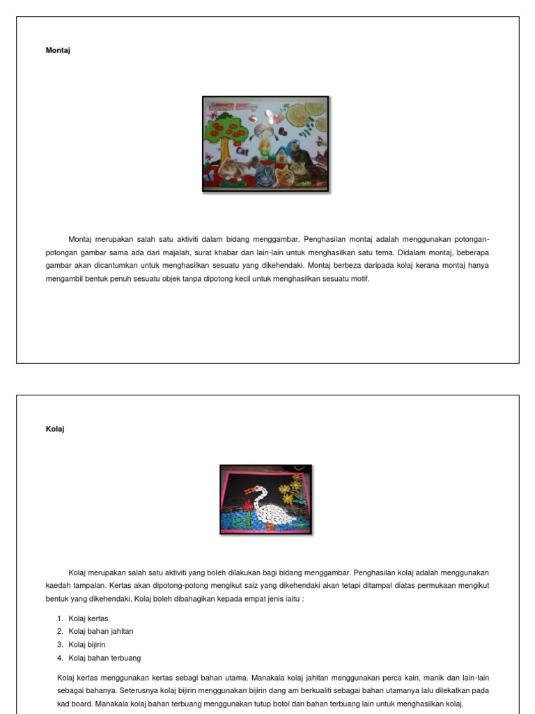 Nota Kolaj & Montaj | PDF | Griya & Taman