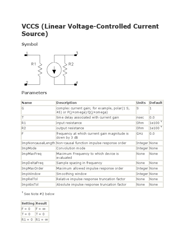 VCVS & VCCS PDF | PDF | Spice | Nonlinear System