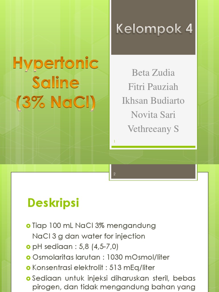 Penggunaan NaCl 3% untuk Koreksi Hiponatremia | PDF