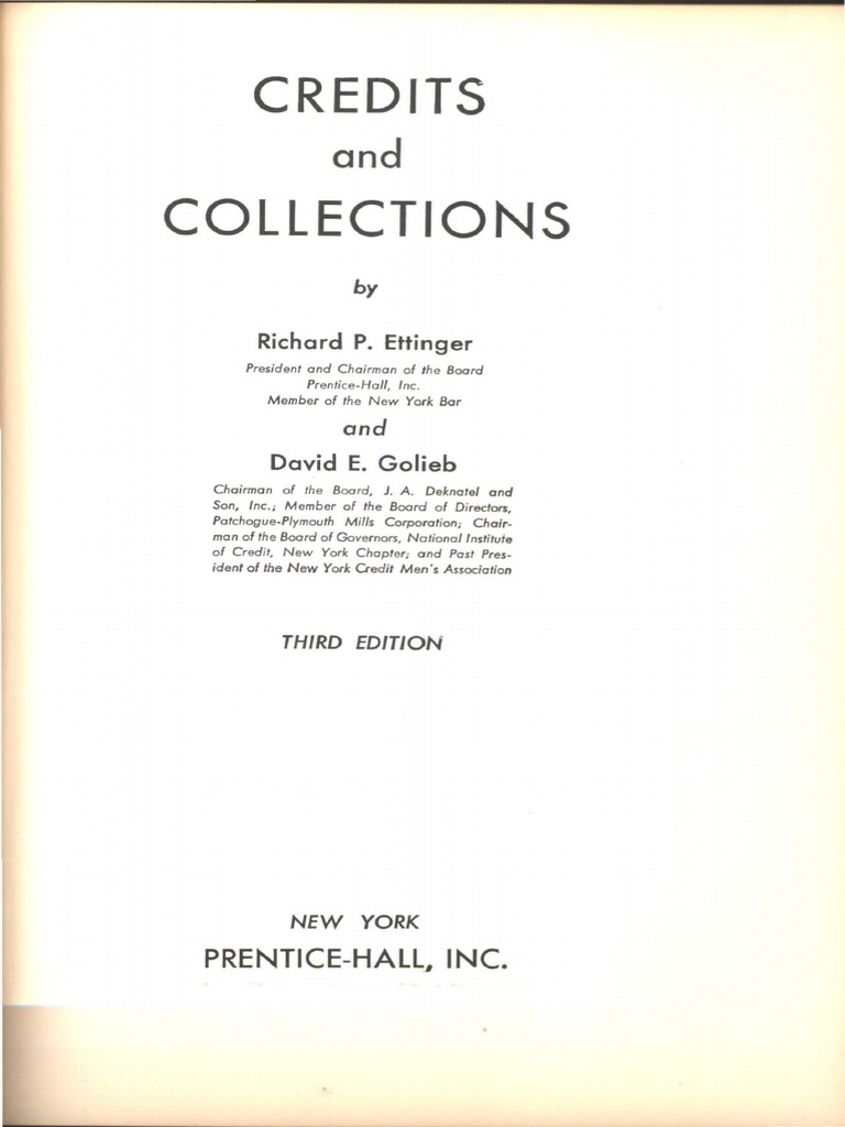 Credit & Collections | Download Free PDF | Negotiable Instrument | Banking