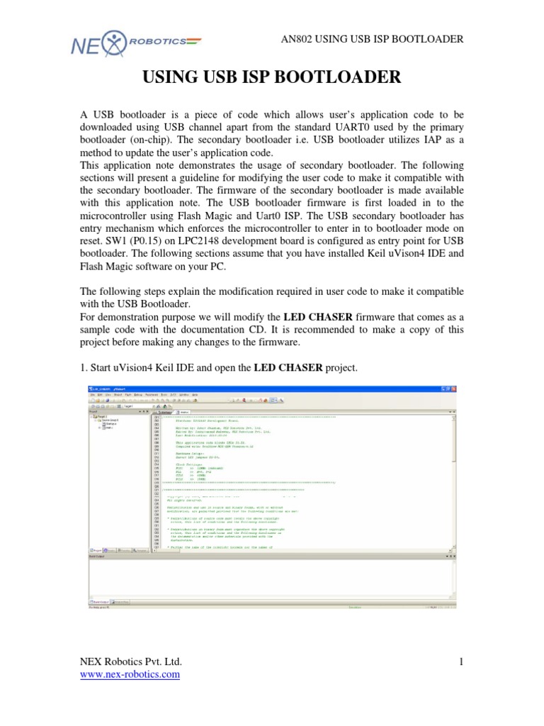 Using Usb Secondary Isp Bootloader PDF | PDF | Booting | Usb