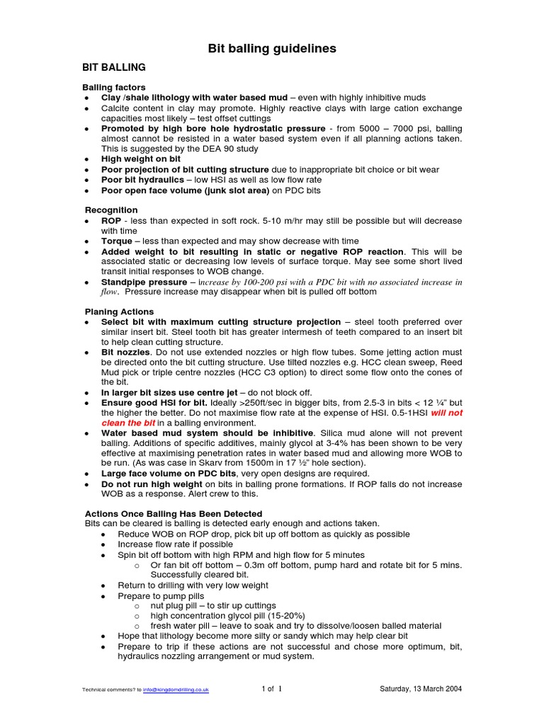 09 Bit Balling Summary Guidelines | PDF | Home & Garden | Science ...