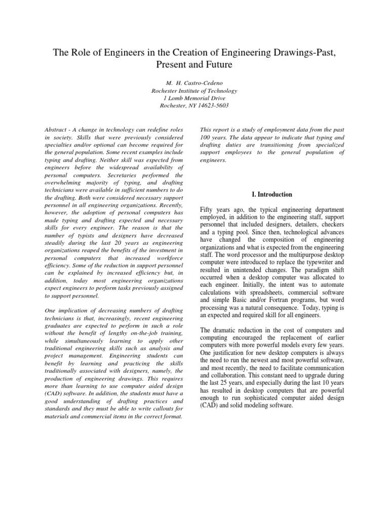 Evolution of Engineering Roles Today | PDF | Technical Drawing ...