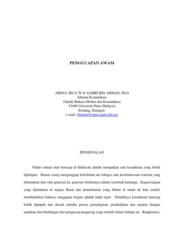 Nota Prof DR Muati PDF | PDF | Karier & Perkembangan