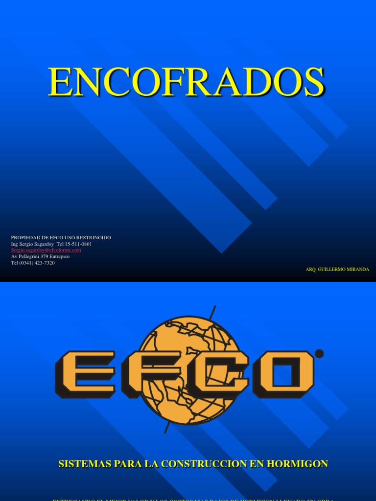 Catálogo de Sistemas de Encofrado Efco | PDF | Presión | Naturaleza