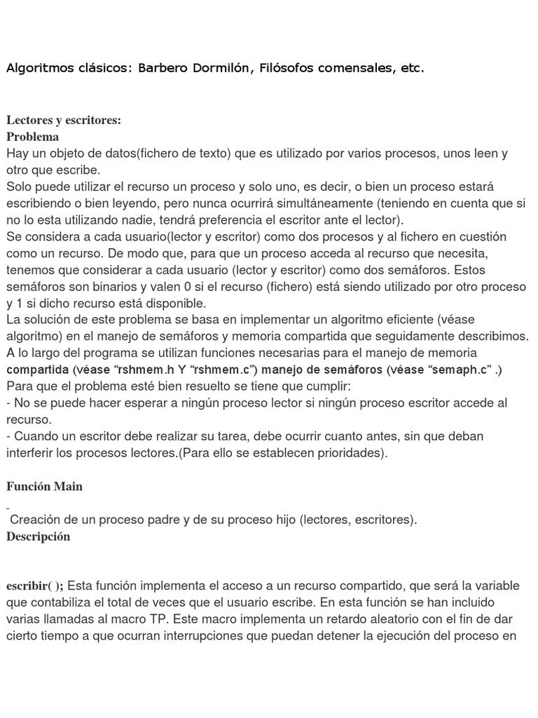 Problema de Filósofos Comensales | PDF | Ciencias de la Computación ...