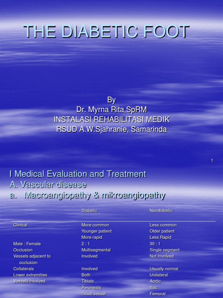 THE DIABETIC FOOT.pptx | Diabetes Mellitus | Angiology | Free 30-day ...