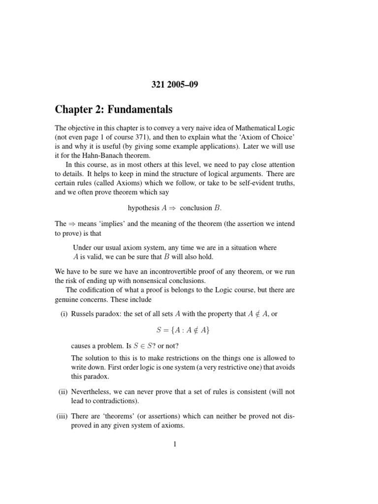 Chapter 2: Fundamentals | PDF | Basis (Linear Algebra) | Theorem