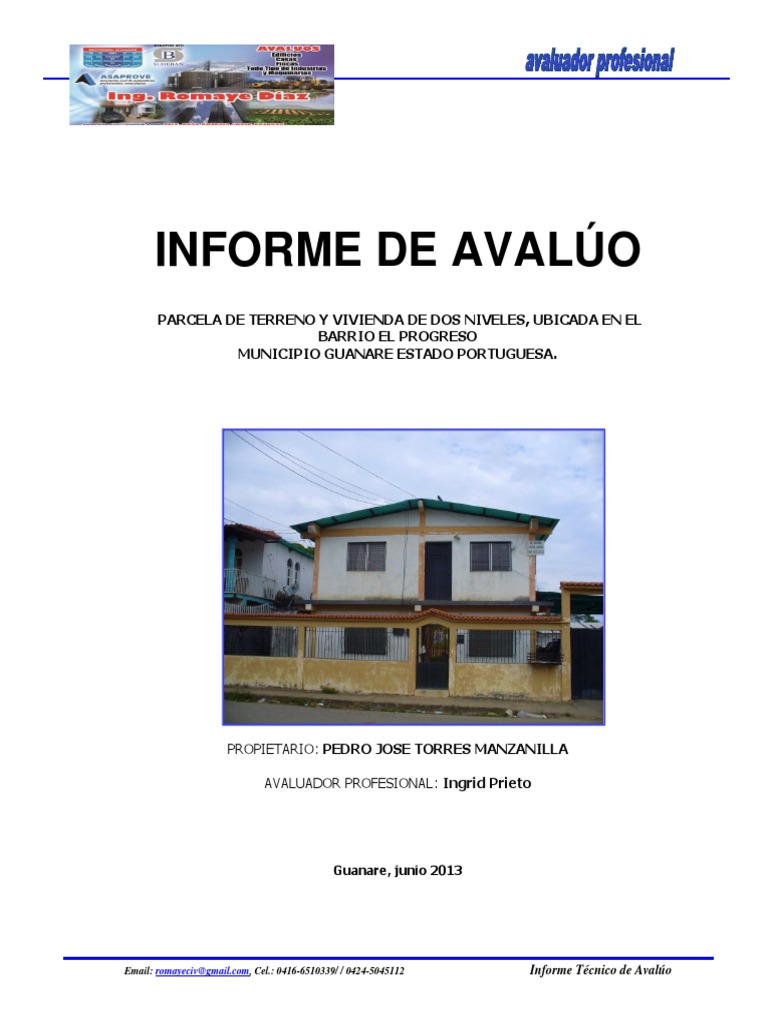 Ejemplo de Avaluo Romaye | PDF | Science | Ingeniería