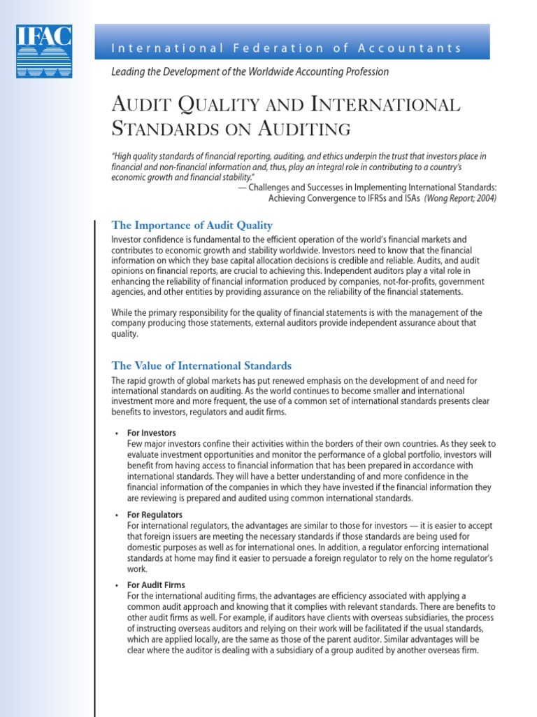 Audit_Quality_Fact_Sheet.pdf | Financial Audit | Financial Statement