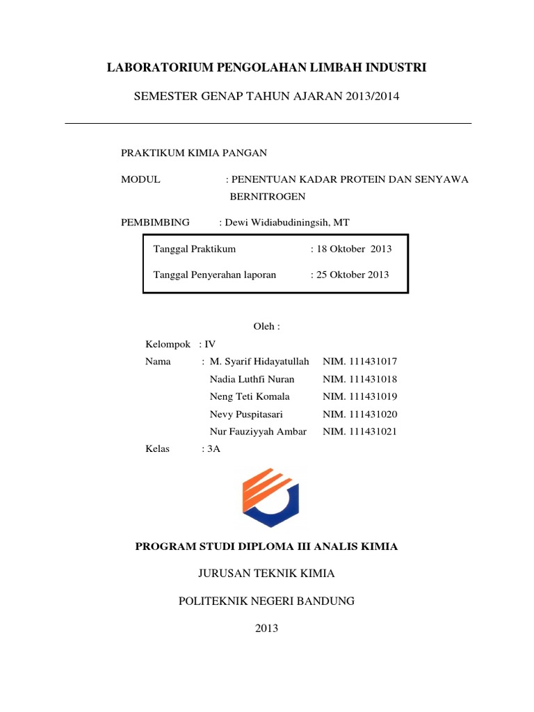 Lporan Kjeldahl 2 | PDF