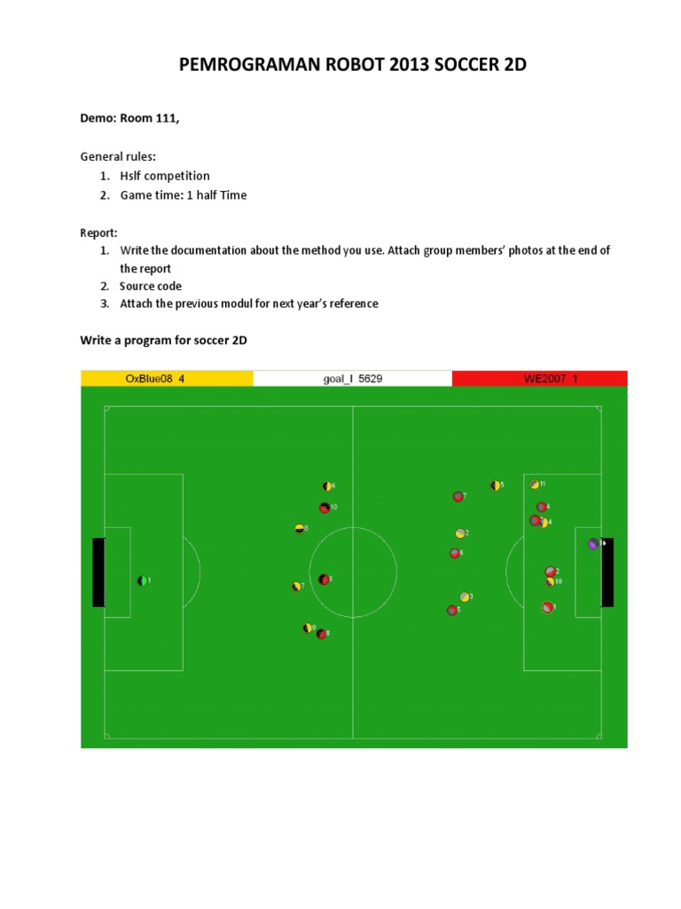Soccer 2D Robot Programming Guide | PDF | Games & Activities | Computers