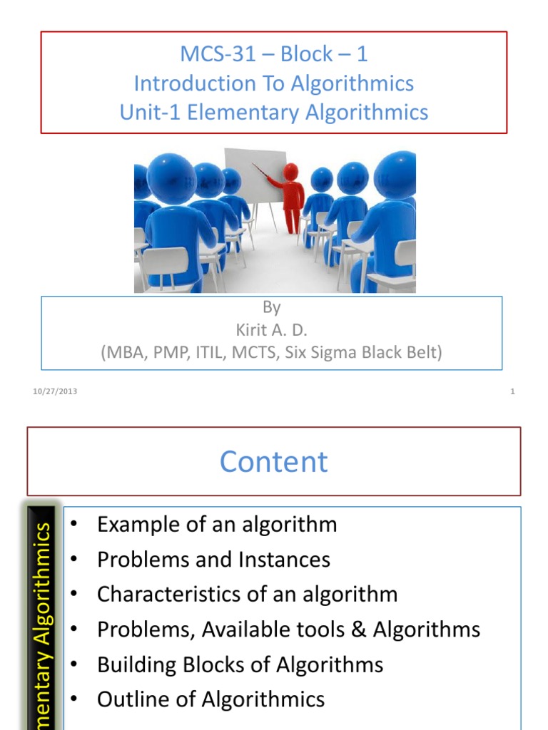 Mcs 031 Block 1 Unit 1 Elementary Algorithmics Pdf Algorithms Computer Programming