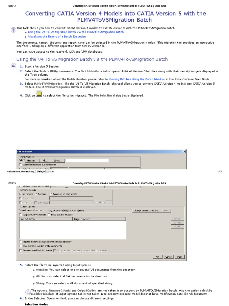 Converting CATIA Version 4 Models Into CATIA Version 5 With The ...