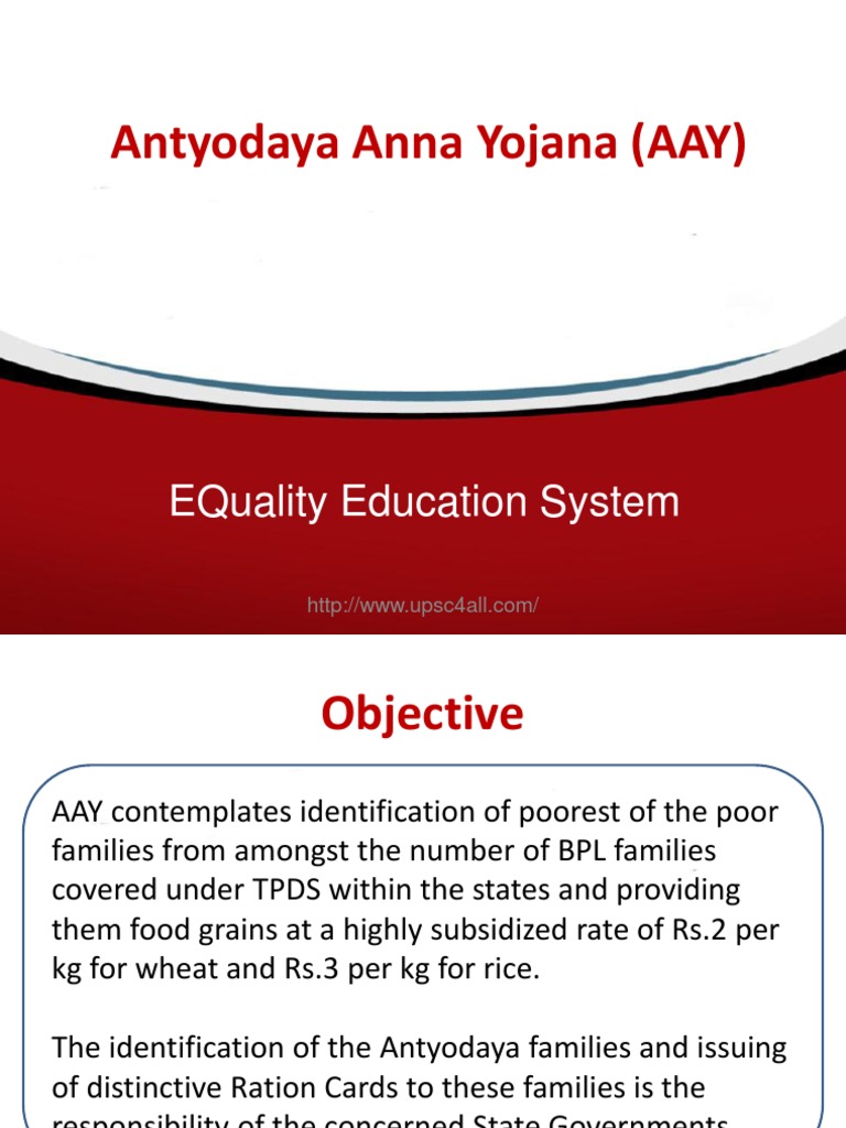 Antyodaya Anna Yojana (AAY) | PDF | Economy Of India | Poverty
