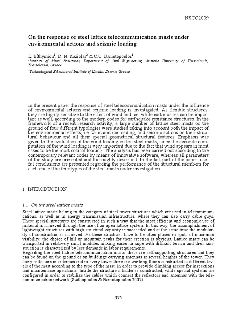 Steel Lattice Telecommunication Masts | PDF | Antenna (Radio) | Applied ...