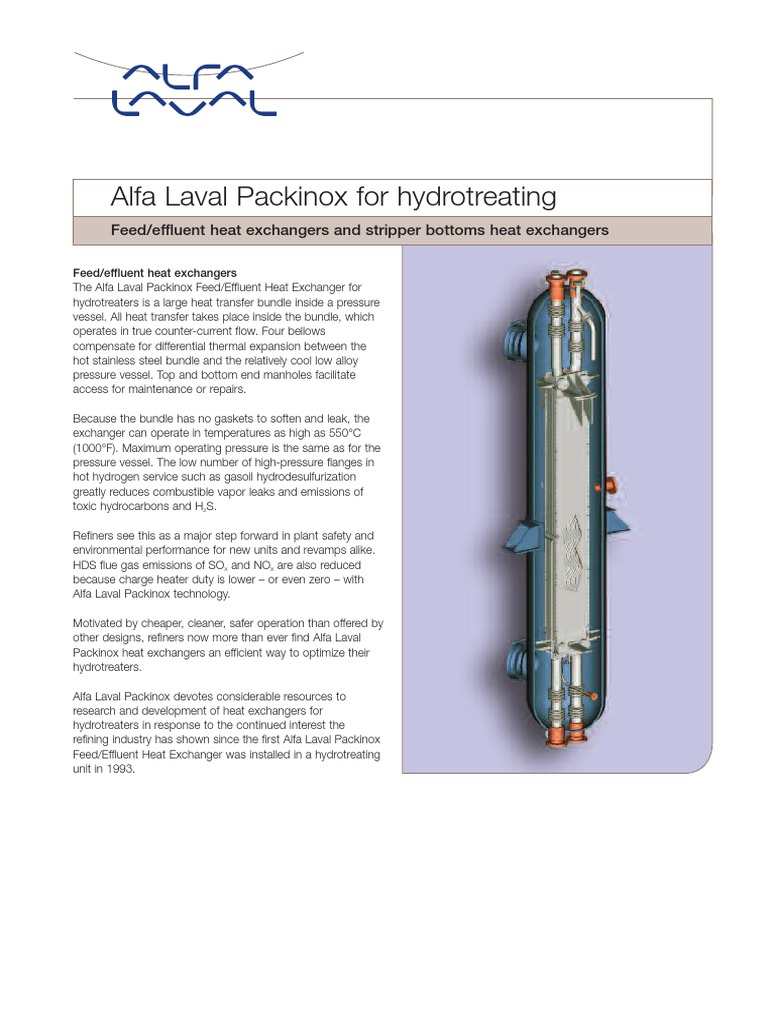Alfa Laval Packinox Heat Exchangers | PDF | Heat Exchanger | Gases