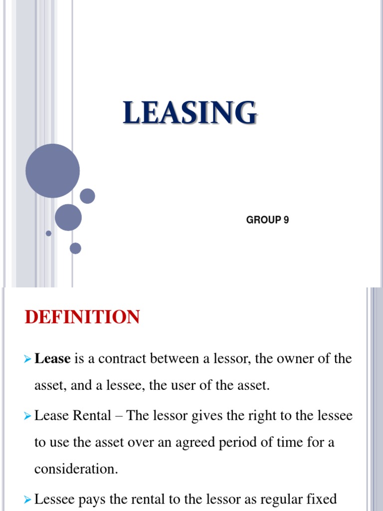 LEASING.ppt | Lease | Renting